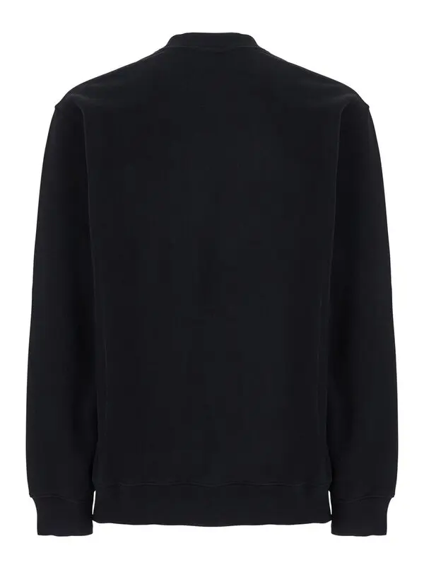 Jacquemus Crewneck Sweatshirt With Logo Patch On The Front In Black Cotton For