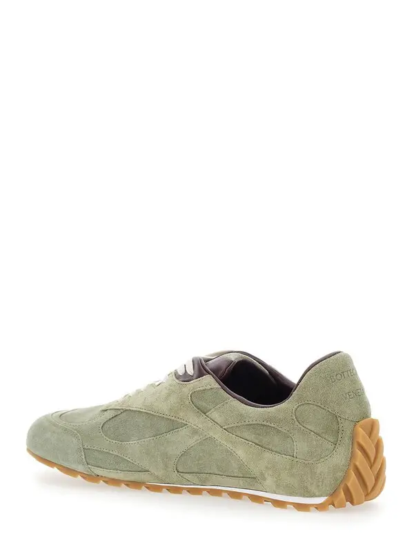 Bottega Veneta Suede Low Top Sneakers - Green