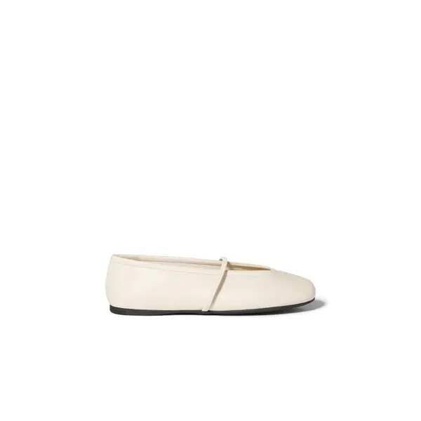 Miu Miu Nappa Leather Ballerinas - Ivory