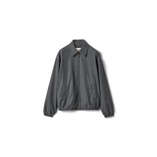 Miu Miu Chambray Blouson Jacket - Black