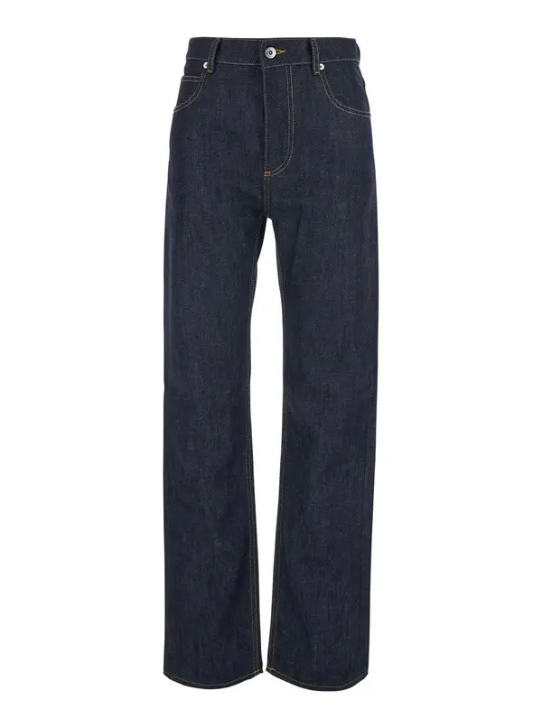 Bottega Veneta Denim Jeans With Contrasting Stitching - Multicolor