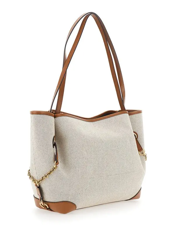 Chloé Clover" Cotton Tote Bag With Logo - Multicolor