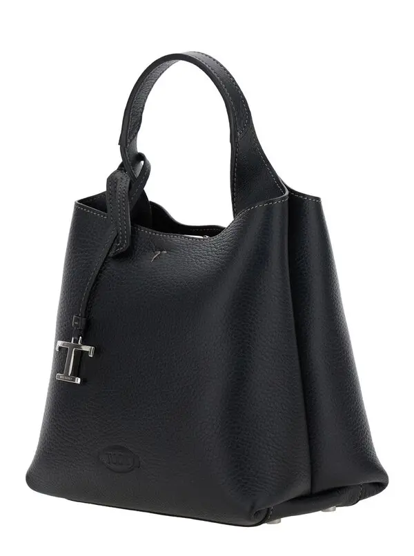 TOD'S Black Leather Mini Handbag