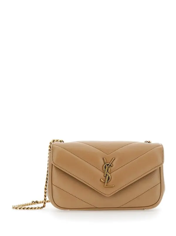 Saint Laurent Loulou Mini Crossbody Bag With Cassandre Plate - Multicolor