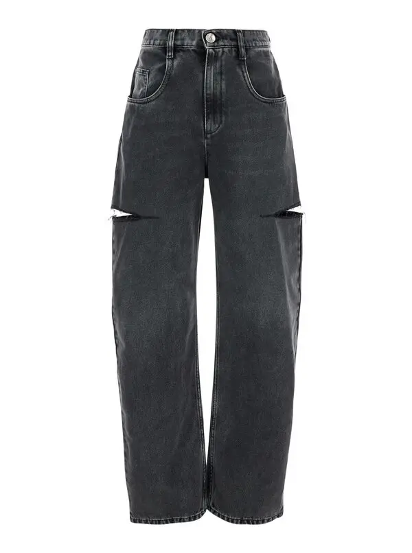MAISON MARGIELA Five-pocket Distressed Denim Jeans - Black