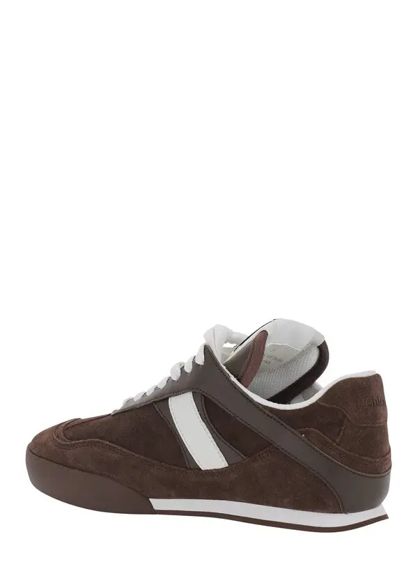 Chloé Suede Low Top Sneakers With Logo Patch - Multicolor