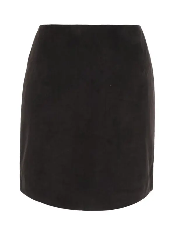 ROTATE BY BIRGER CHRISTENSEN Suede Mini Skirt With Zip Closure