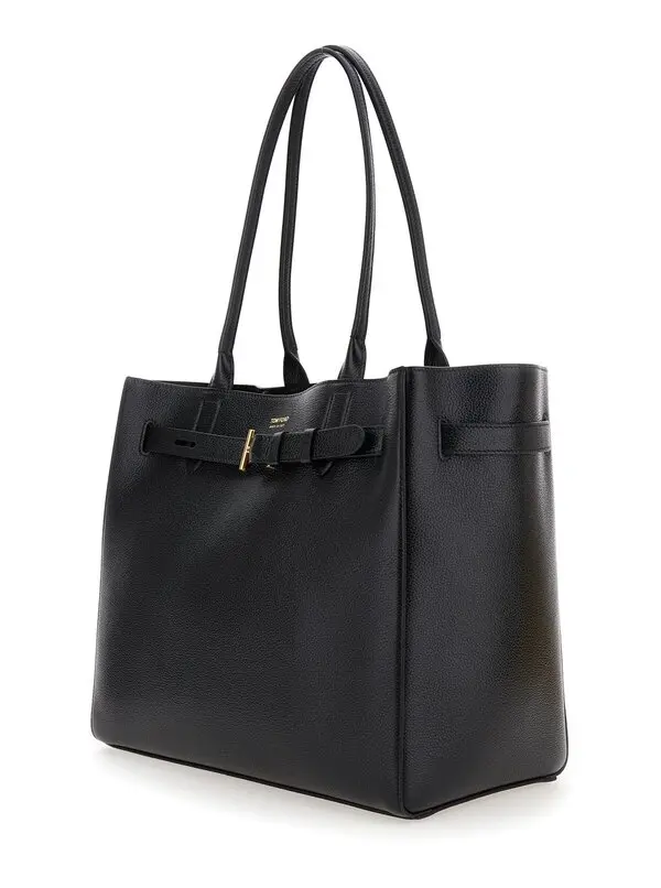 TOM FORD Grain Leather Medium Tote - Multicolor