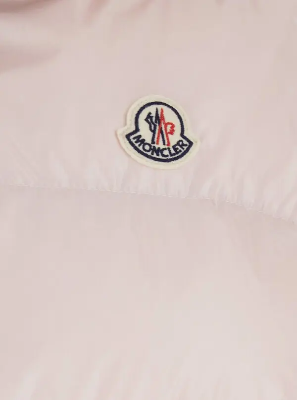 Moncler Padded Vest With Removable Hood And Logo Patch - Multicolor