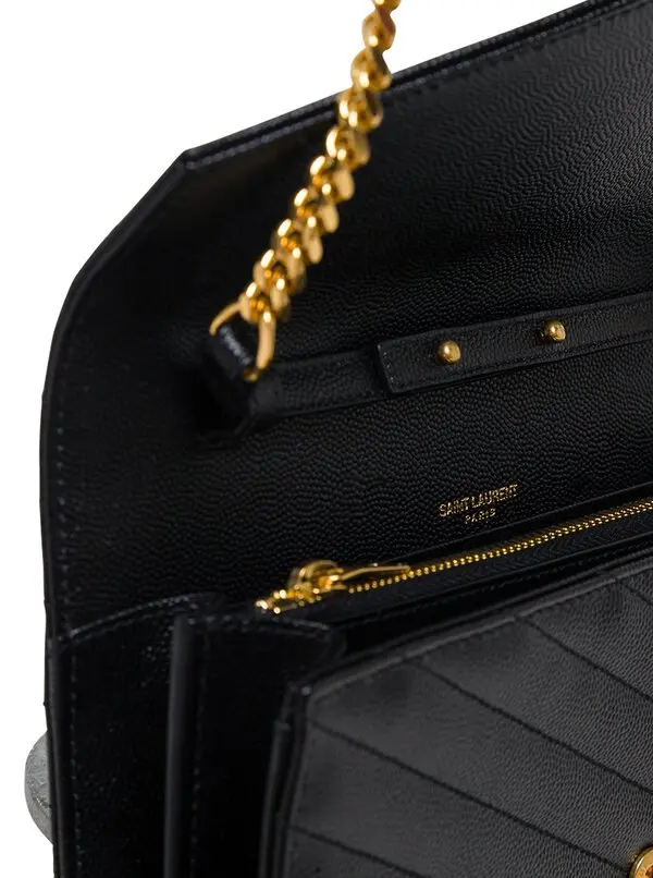 Saint Laurent Cassandre Crossbody Bag In Chevron Leather - Multicolor