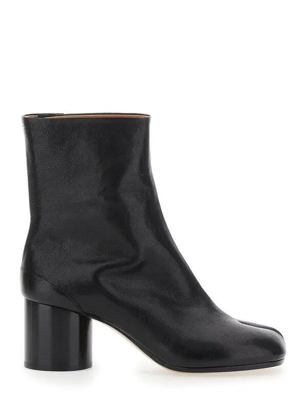 MAISON MARGIELA Leather Tabi Toe High Heel Boots - Black