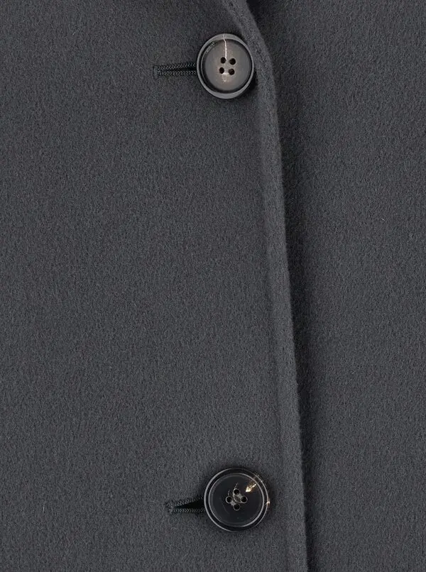 Max Mara S 'elfi' Grey Single-breasted Jacket With Notched Revers In Wool For