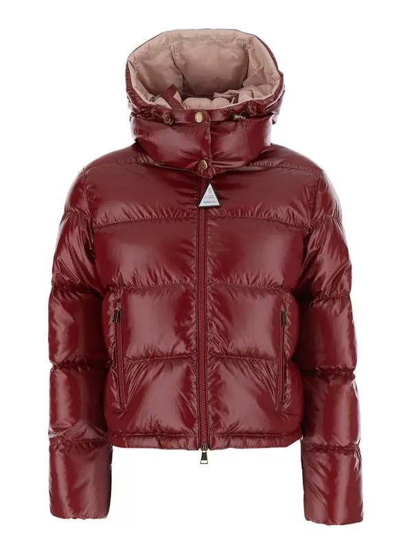 Moncler Niveole Down Jacket With Removable Hood - Red
