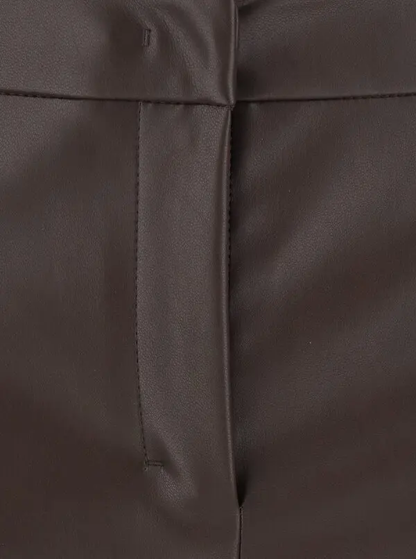 Max Mara Sublime Flared Pants In Eco-leather - Brown