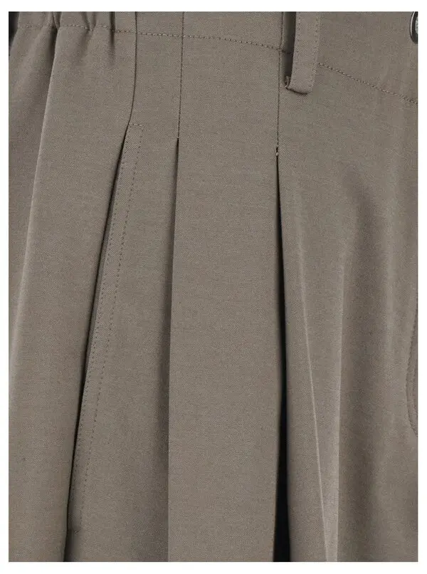 Brunello Cucinelli Wide Leg Drawstring Trousers - Multicolor