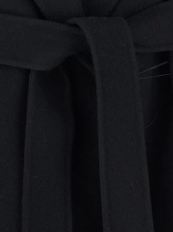 Max Mara Wool Belted Coat - Black