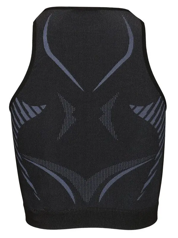 Off-White Sleeveless Racing Top - Black