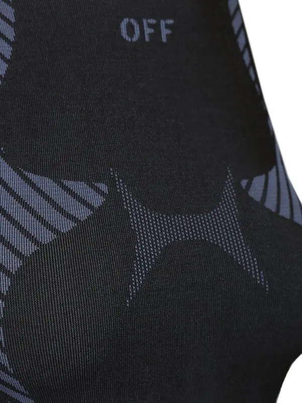 Off-White Sleeveless Racing Top - Black