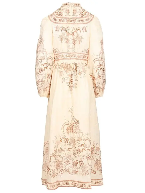 Zimmermann Indra Plunge Midi Dress