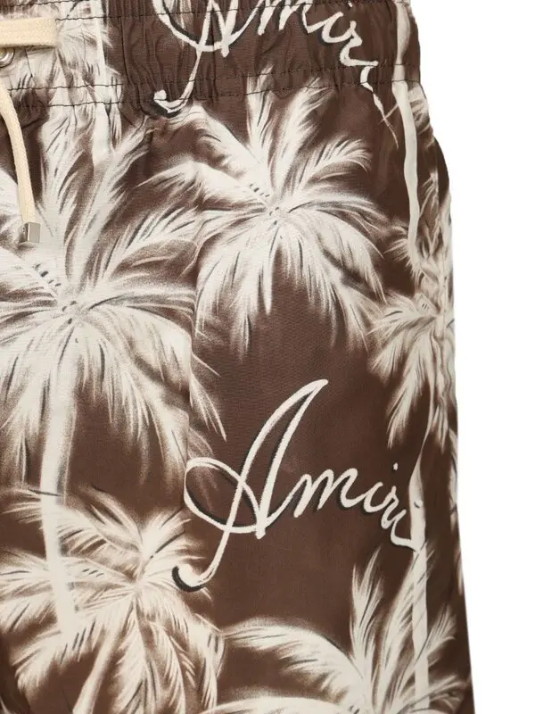 Amiri Palm Tree Print Swim Shorts