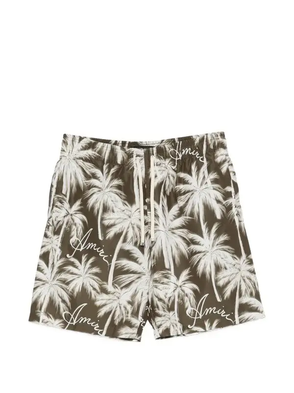 Amiri Palm Tree Print Swim Shorts