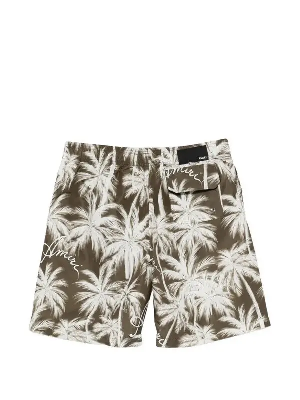 Amiri Palm Tree Print Swim Shorts