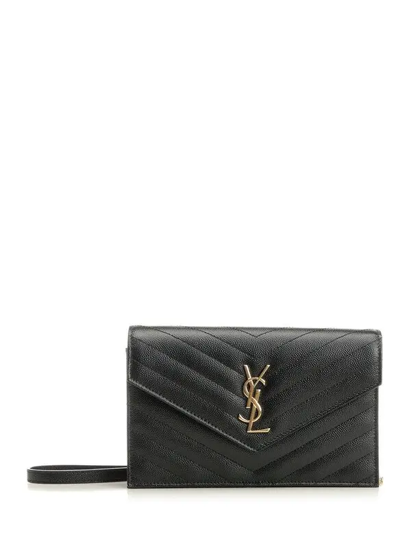 Saint Laurent Envelope Clutch Bag - Black