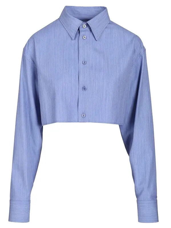 Balenciaga Cropped Shirt - Blue