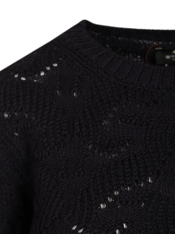 Etro Paisley Patterned Crew Neck Long Sleeve Sweater - Blue