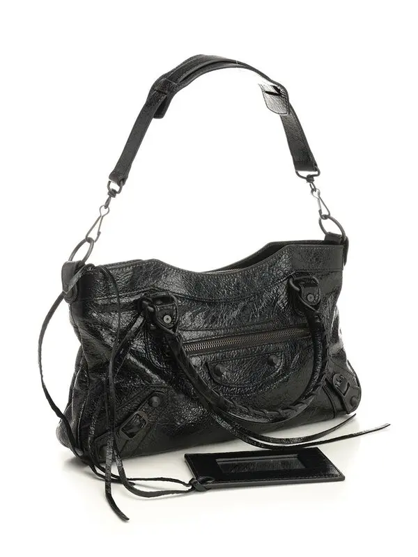 Balenciaga Le City First Leather Bag - Black