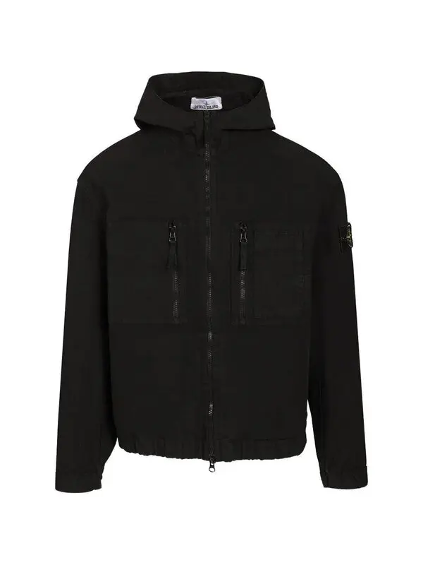 Stone Island Organic Cotton Ripstop Hooded Overshirt