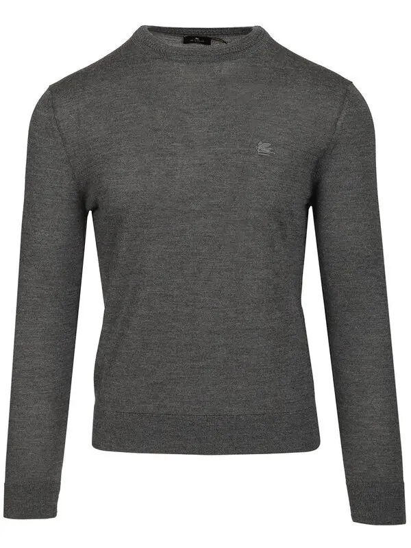 Etro Wool And Silk Sweater With Pegasus Embroidery