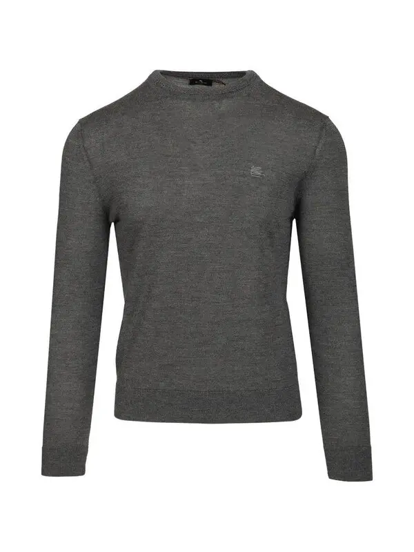 Etro Wool And Silk Sweater With Pegasus Embroidery
