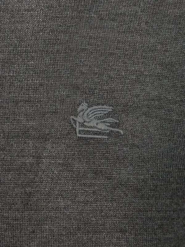 Etro Wool And Silk Sweater With Pegasus Embroidery