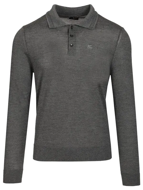 Etro Wool And Silk Polo Shirt