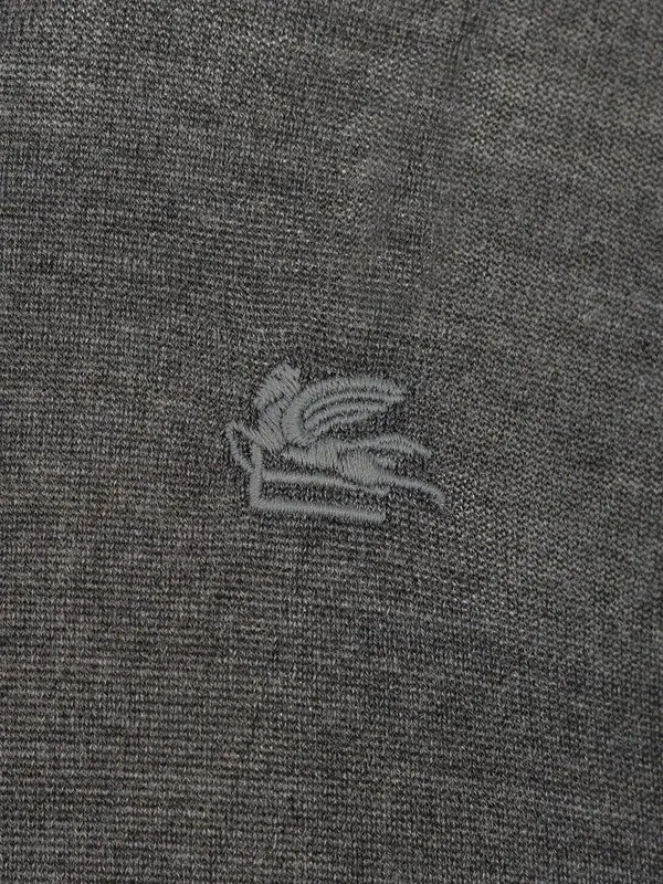 Etro Wool And Silk Polo Shirt
