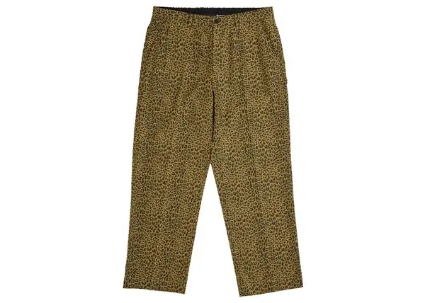 Supreme Leopard Wool Trousers - Tan