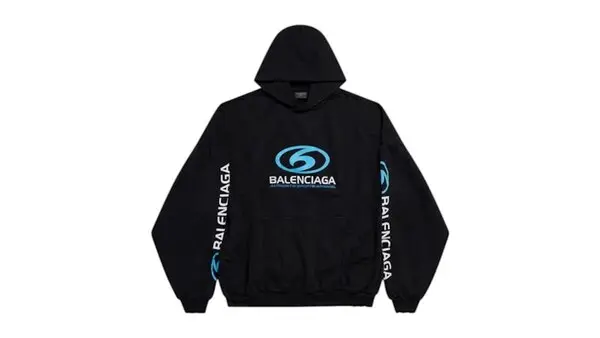 Balenciaga Surfer Logo Hoodie - Black