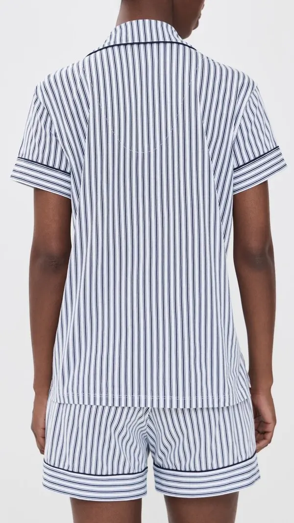 PETITE PLUME French Ticking Shorts Pajama Set