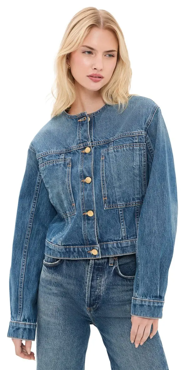 Ulla Johnson The Briar Collarless Denim Jacket