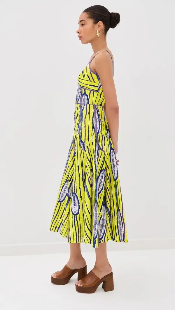 Stella Jean A-line Godet Dress