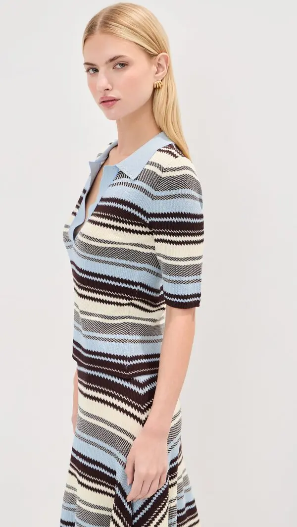 Monse Striped Jacquard Scarf Top