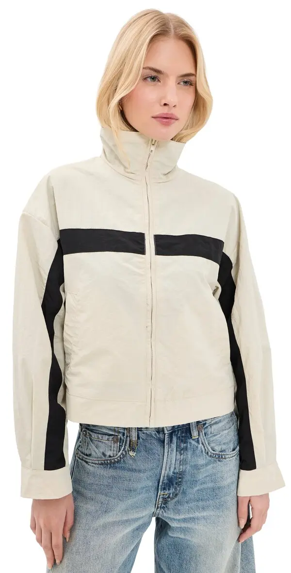 Lioness Essential Cropped Windbreaker Jacket - Beige