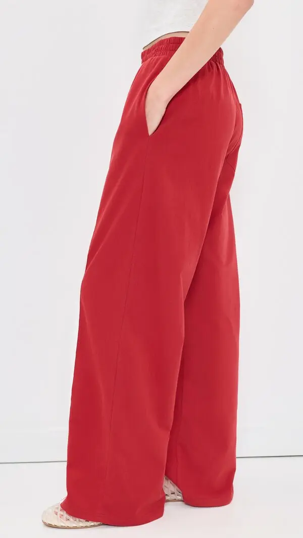 Lioness Red Eye Track Pants With Contrast Stripes