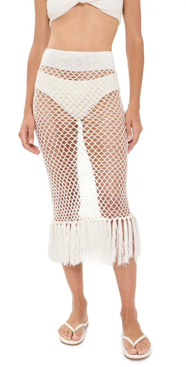 BAHIA MARIA Juliana Midi Skirt - Ivory