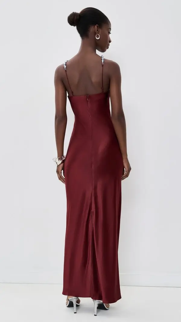 Staud Cadence Dress Halterneck Maxi - Pinot