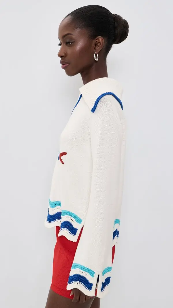 Solid & Striped Jack Fish Motif Sweater