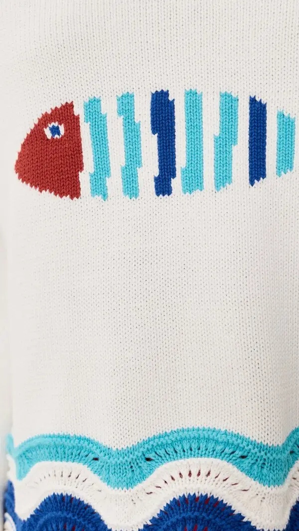 Solid & Striped Jack Fish Motif Sweater