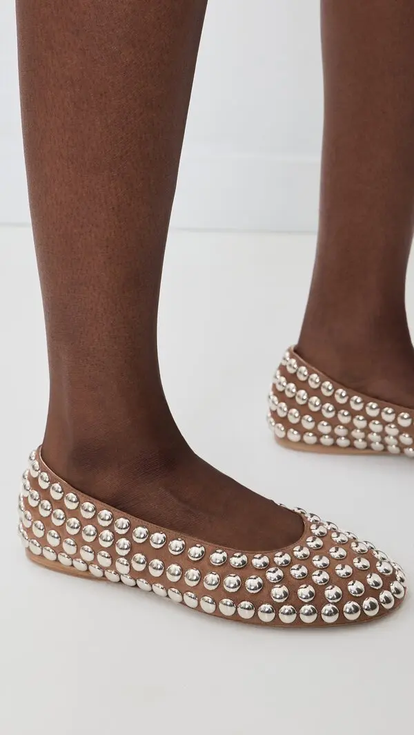 Rabanne Studded Ballerina Flats