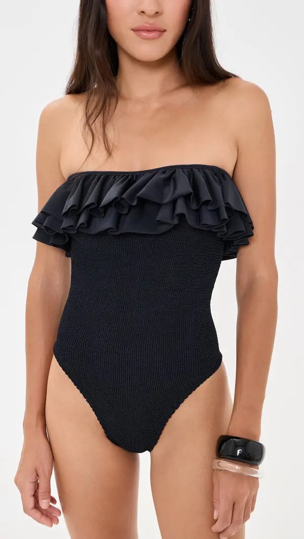 Hunza G Eloise Frill Piece Swimsuit